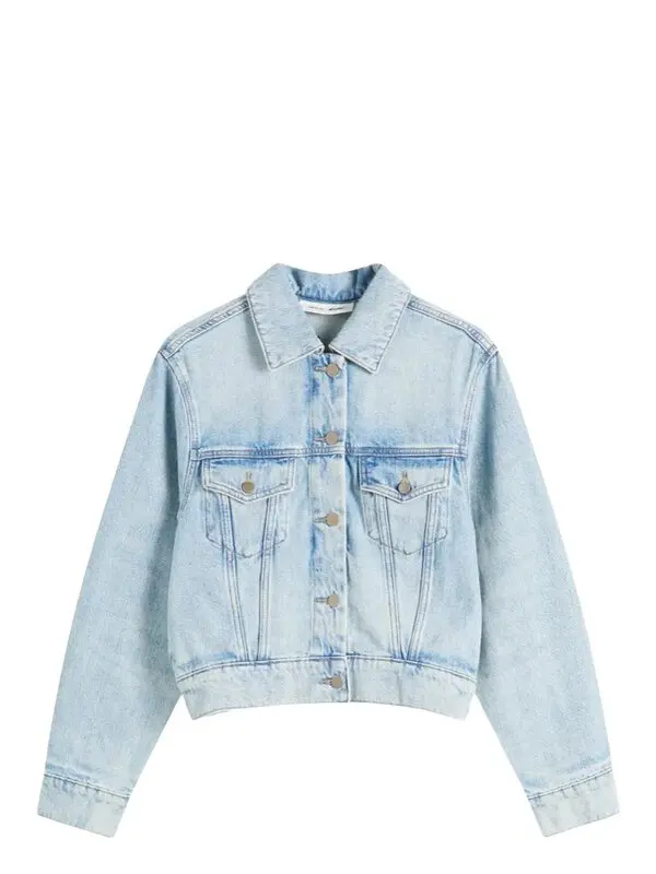 Fear Of God Cropped Denim Trucker Jacket - White