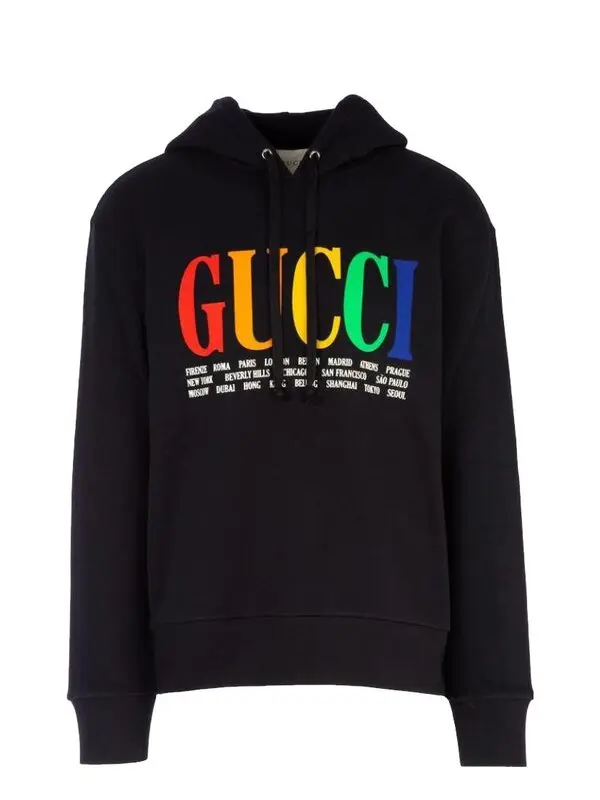 Gucci Cities Logo Hoodie - Black