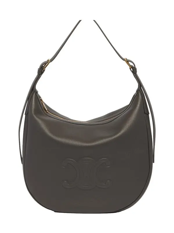 Celine Helose Triomphe Shoulder Bag - Black