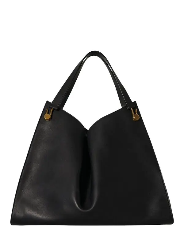 THE ROW Alexia Leather Handbag - Black