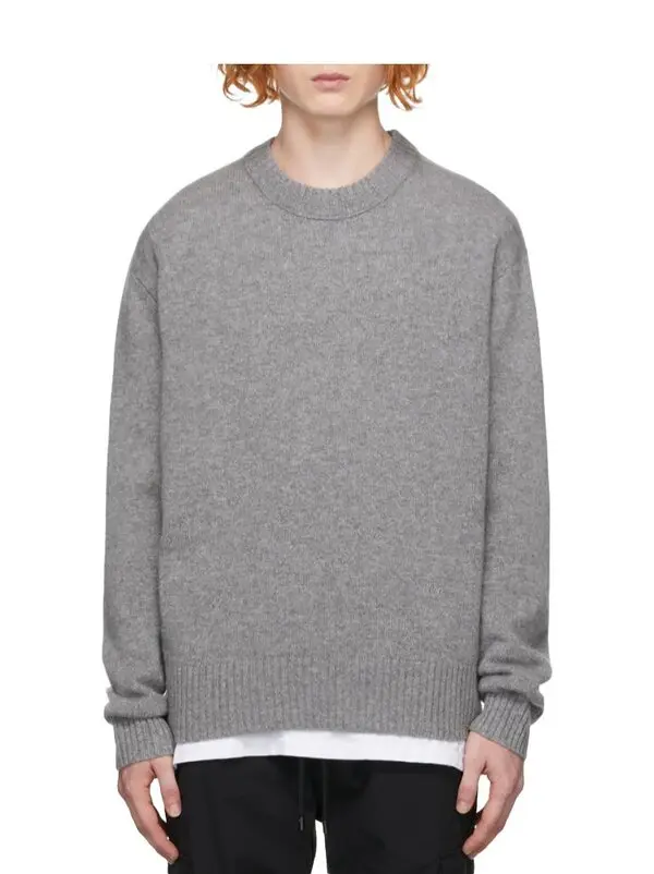 FRAME Logo Knitted Pullover - Gray