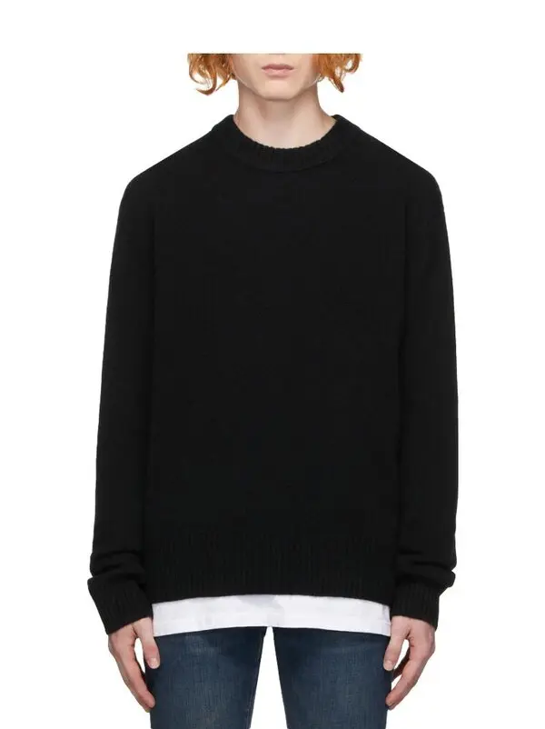 FRAME Cashmere Crew-neck Sweater - Black