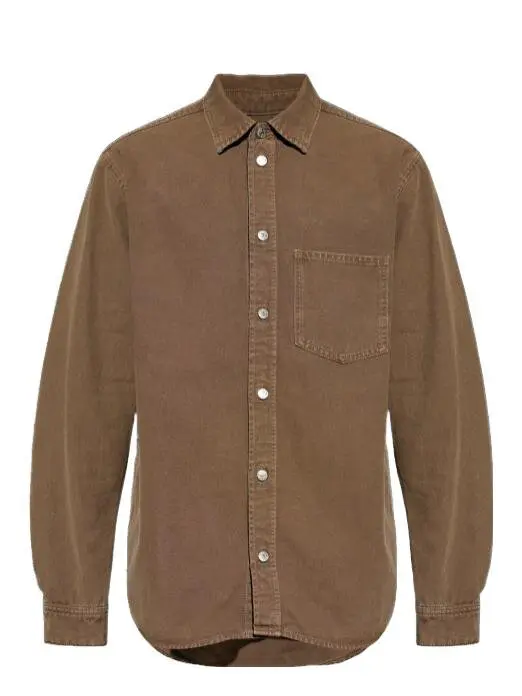 SAMSOE SAMSOE Patch-pocket Shirt - Brown