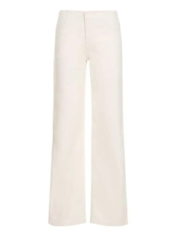 Christopher Esber Cotton Denim High Rise Straight Leg Jeans - White