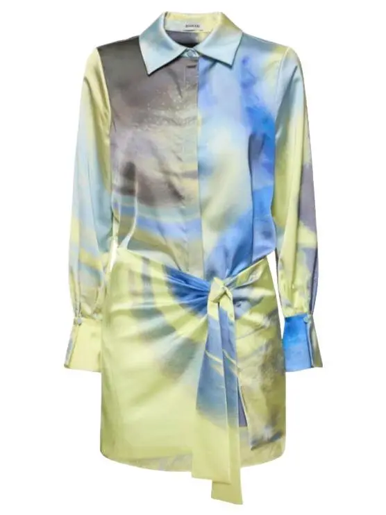 Simkhai Larson Printed Mini Shirt Dress - Multicolor