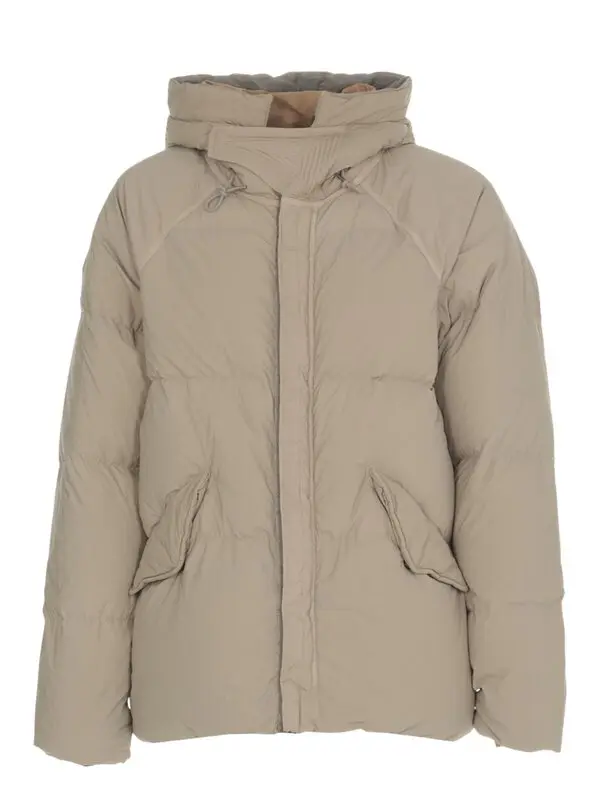 TEN C Hooded Long-sleeved Padded Jacket - Nude
