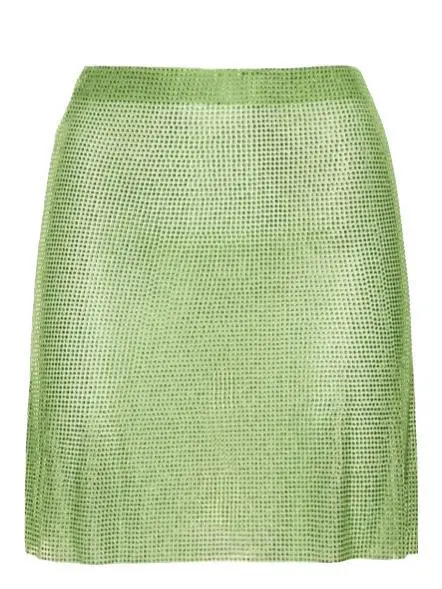 Giuseppe Di Morabito Embellished Net Mini Skirt - Green