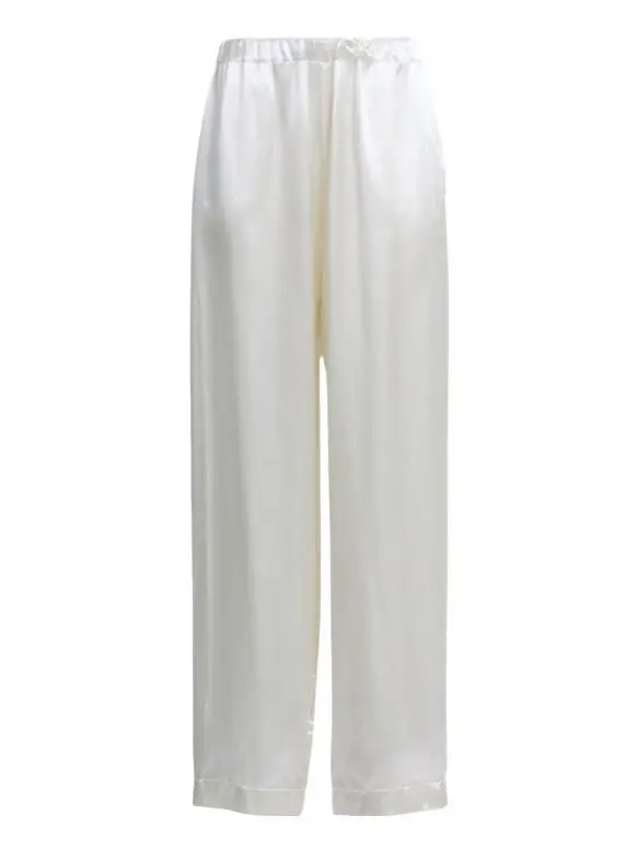 Fabiana Filippi Satin Wide-leg Pants - White