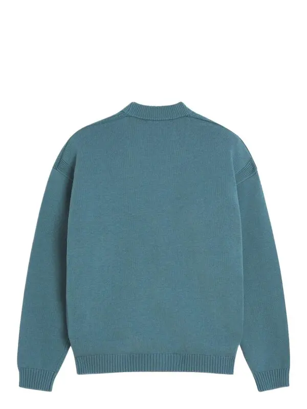 Maison Kitsuné Bold Fox Head Patch Cardigan - Soft Turquoise