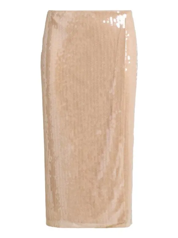 Fabiana Filippi Sequined Midi Skirt - Nude