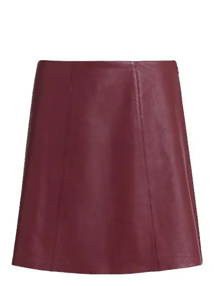 BY MALENE BIRGER Leather Mini Skirt - Red