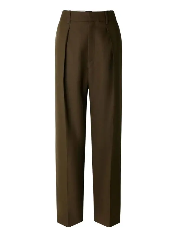 Soeur Pleated High-rise Trousers - Black