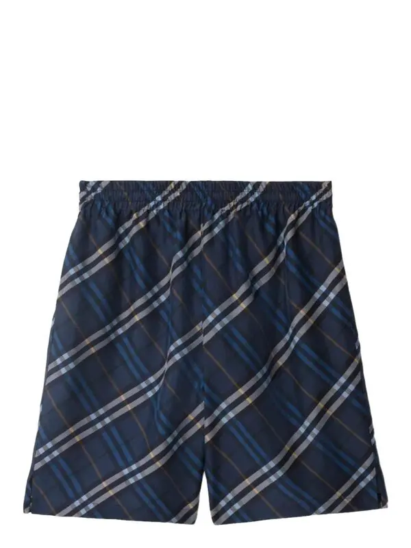 Burberry Check Pattern Knee-length Shorts - Ink
