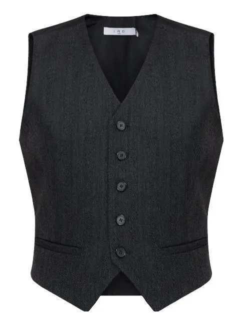 IRO PARIS Sleeveless V-neck Vest - Black