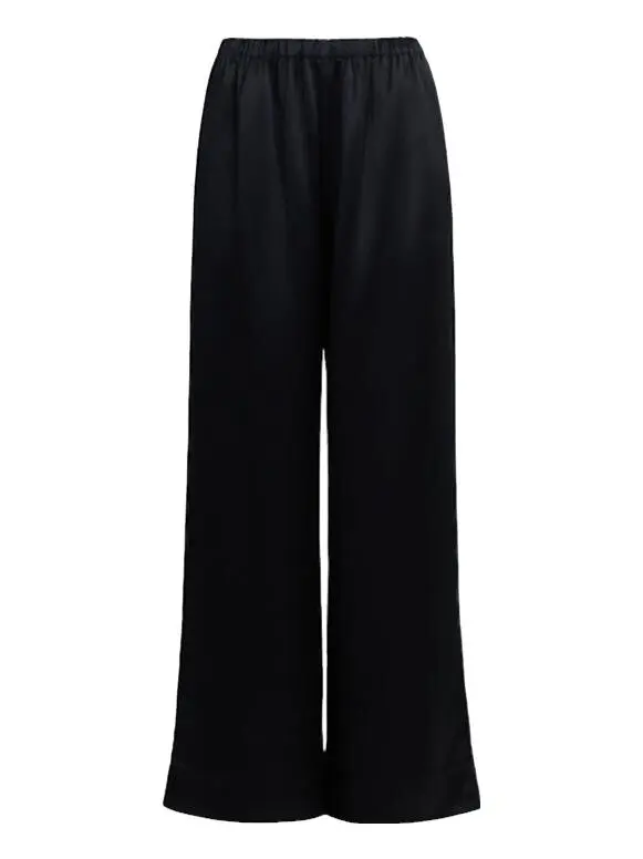 BY MALENE BIRGER Elastic Waistband Straight Leg Trousers - Black