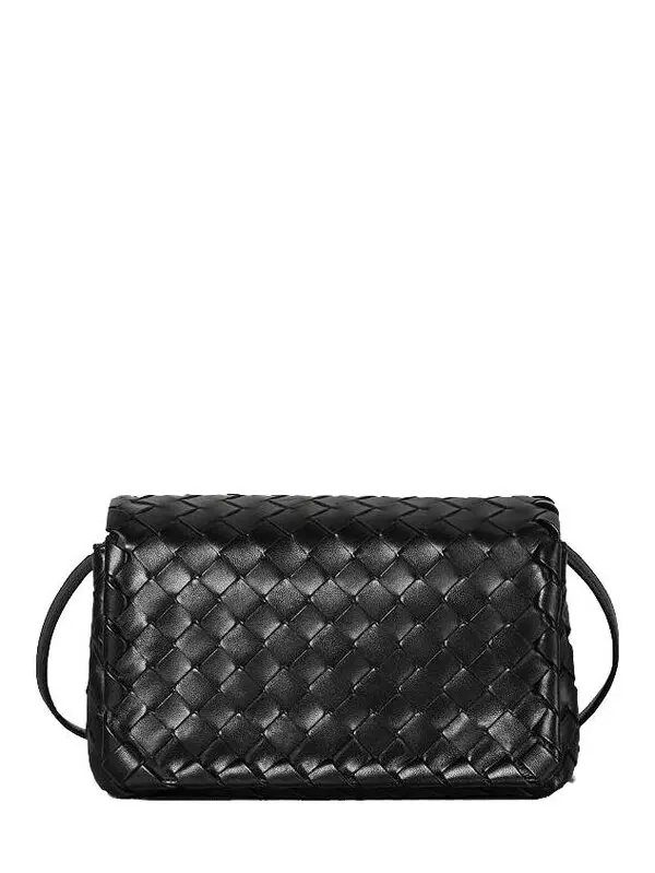 Bottega Veneta Intrecciato Shoulder Bag - Black