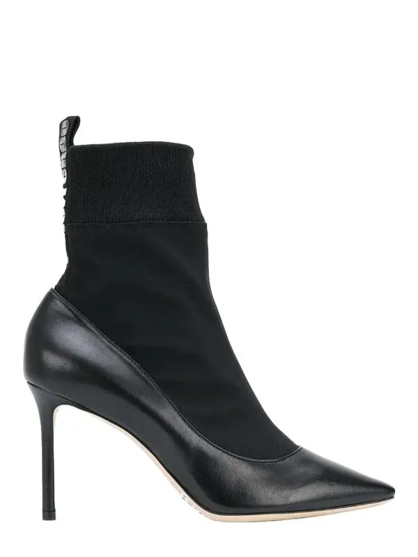 JIMMY CHOO Brandon 85 Logo Boots - Black