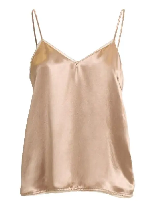 Fabiana Filippi Sweetheart Neckline Camisole With Tulle And Diamond Thread Detail - Nude