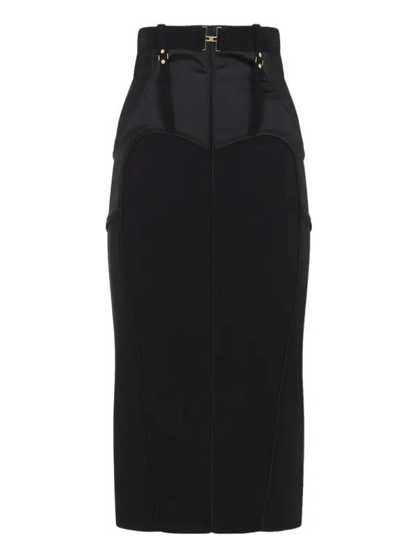 Elisabetta Franchi High-waist Bondage Skirt - Black
