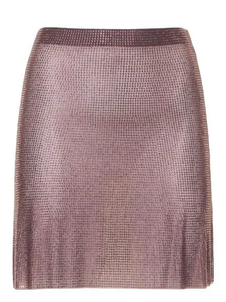 Giuseppe Di Morabito Embellished Net Mini Skirt - Nude