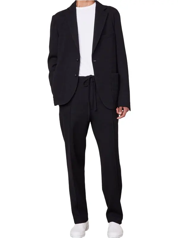 Officine Générale Elastic Waist Drawstring Trousers - Black