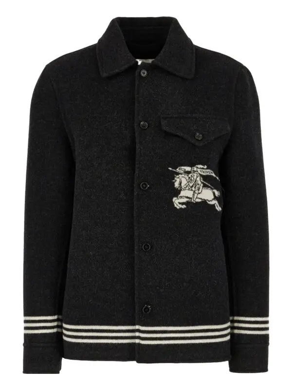 Burberry Knight Motif Long Sleeved Jacket - No