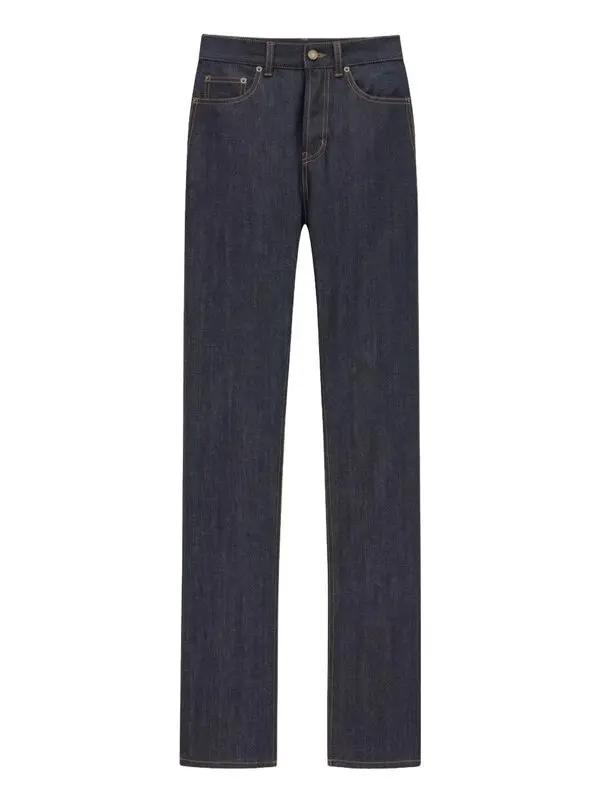 Saint Laurent 90's Logo Patch Jeans - Indigo
