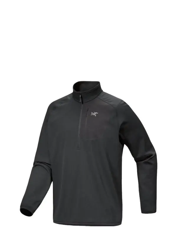 Arc'teryx Delta 1/2 Zip Stand Collar Pullover - Black