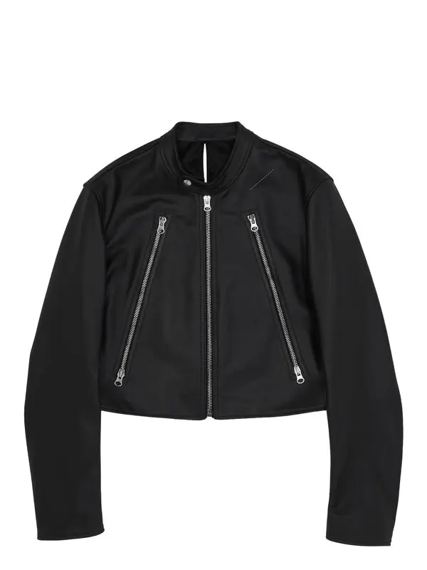 MAISON MARGIELA Cropped Zip-up Jacket - Black