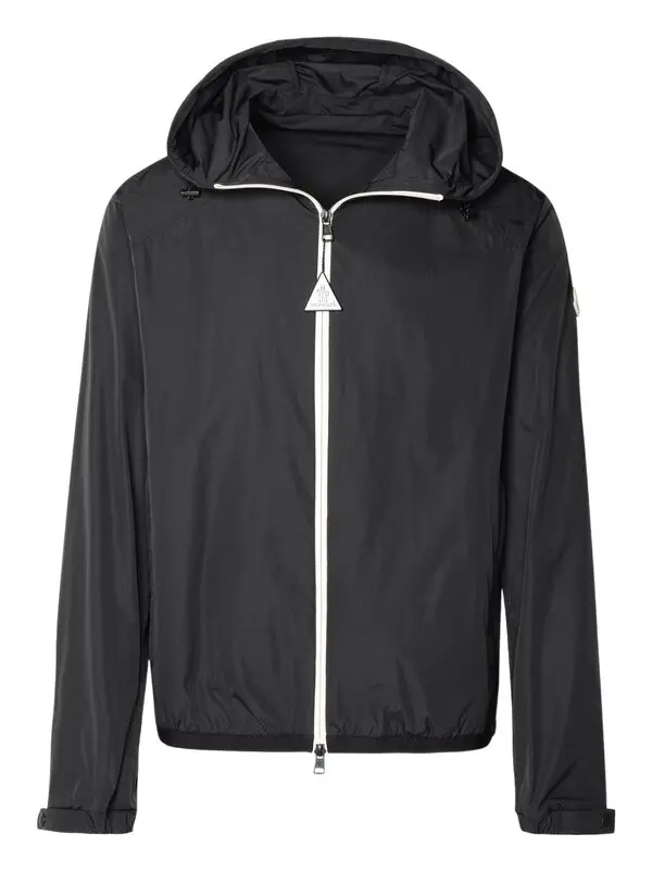 Moncler Hooded Zip-up Jacket - Black