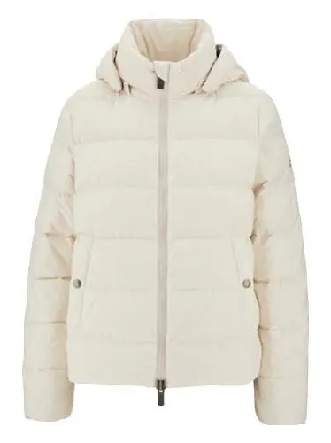Pyrenex Long-sleeved Down Jacket With Detachable Hood - White