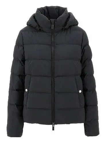 Pyrenex Long-sleeved Down Jacket With Detachable Hood - Black