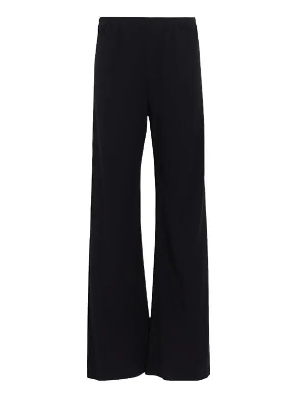 THE ROW Galen Crepe Georgette Wide Pants - Black