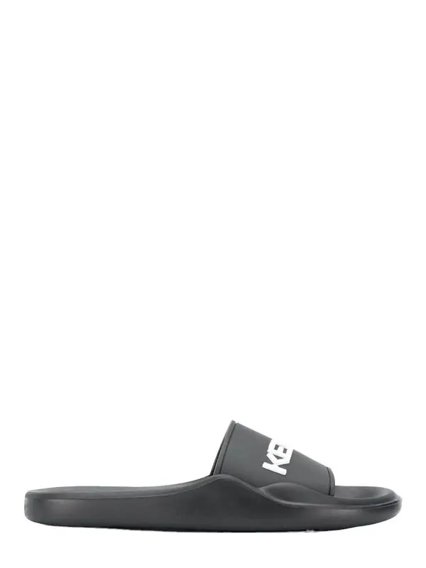Kenzo Logo Embossed Slip-on Sandals - Black