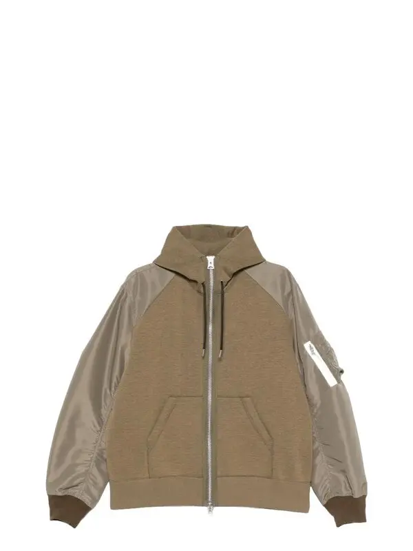 Sacai Panelled Hoodie - Gray