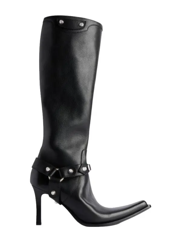 Balenciaga City Boot With Harness - Black