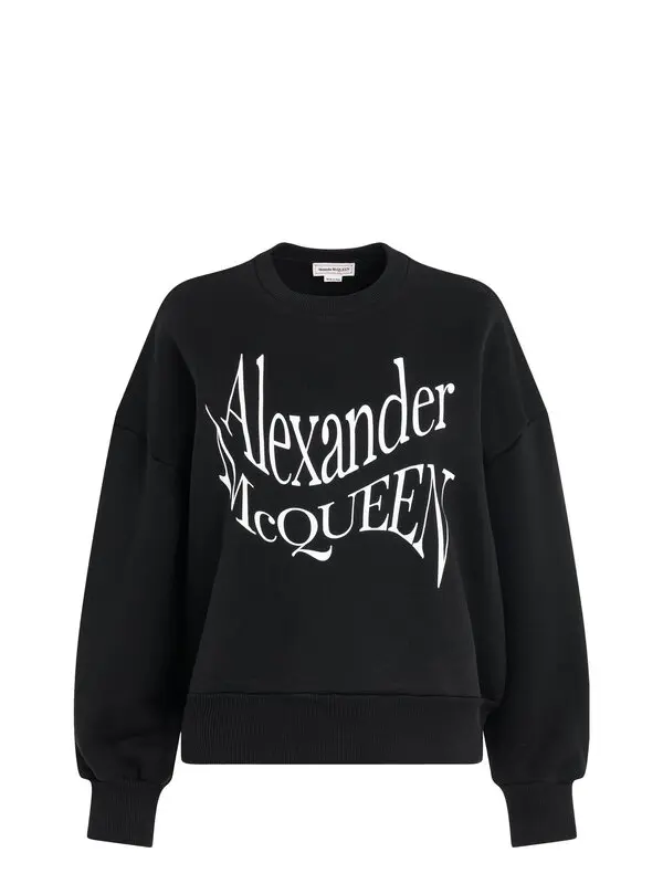 Alexander McQueen Logo Print Sweatshirt - Black