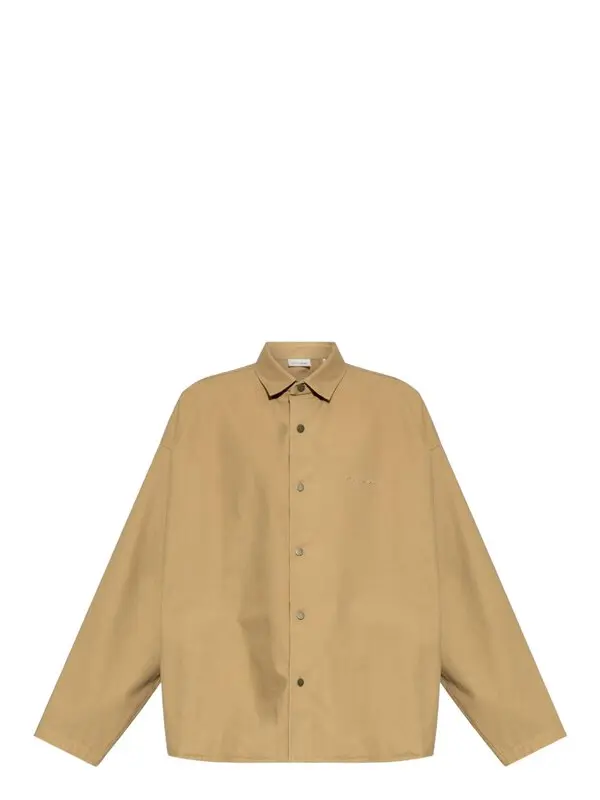 Fear Of God Logo-embroidered Shirt Jacket - Nude