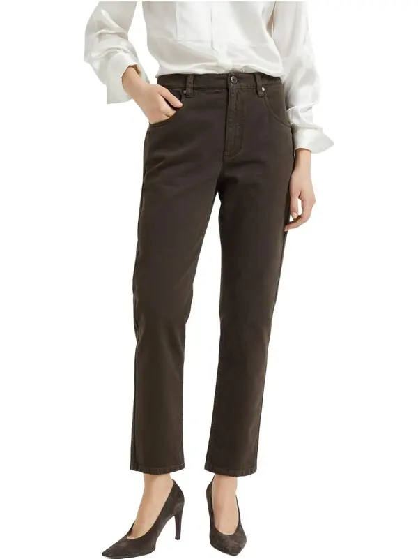 Brunello Cucinelli Straight-leg Trousers - Chocolate-colored