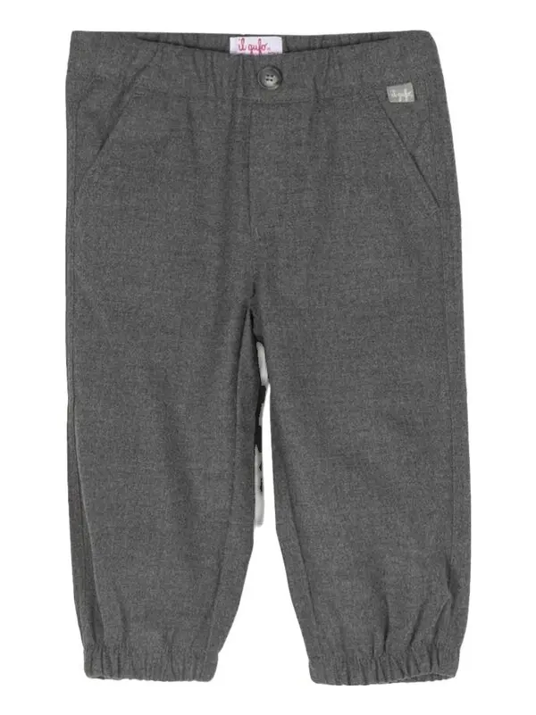 IL GUFO Elastic Waist Casual Pants - Black