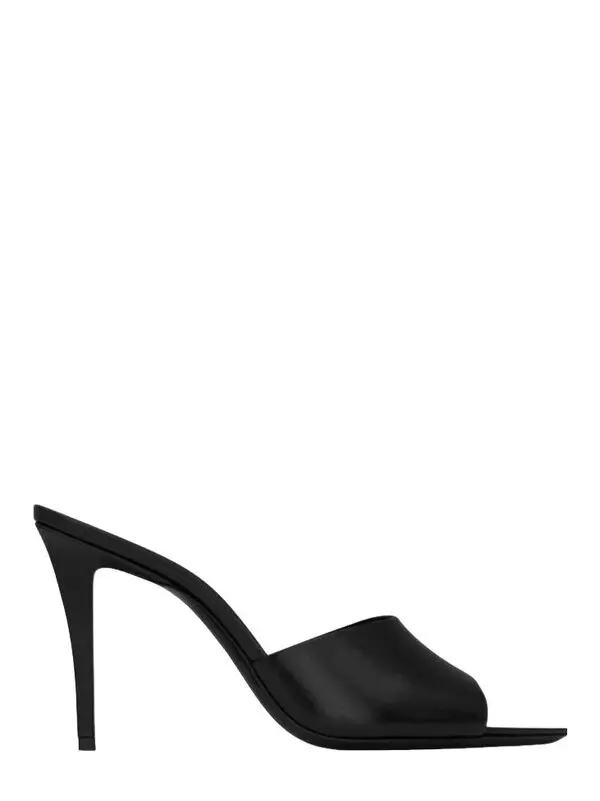 Saint Laurent Romy Mules In Smooth Leather - Black