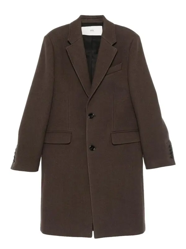 Ami Virgin Wool Coat - Cedar Palm