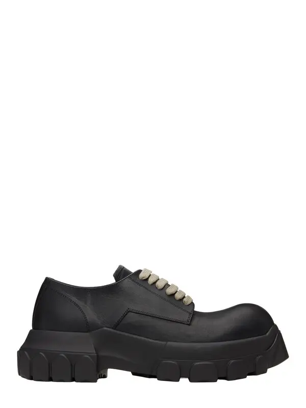 Rick Owens Bozo Tractor Lace-up Shoes - Black