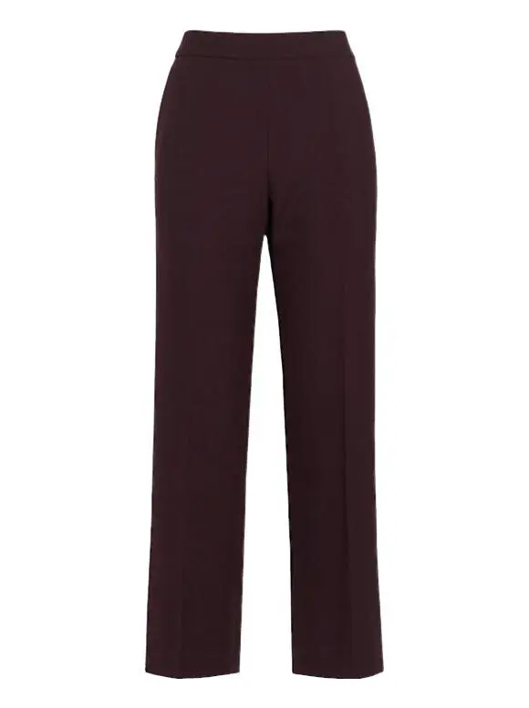 Chloé Wool Crepe Straight Leg Pants - Black