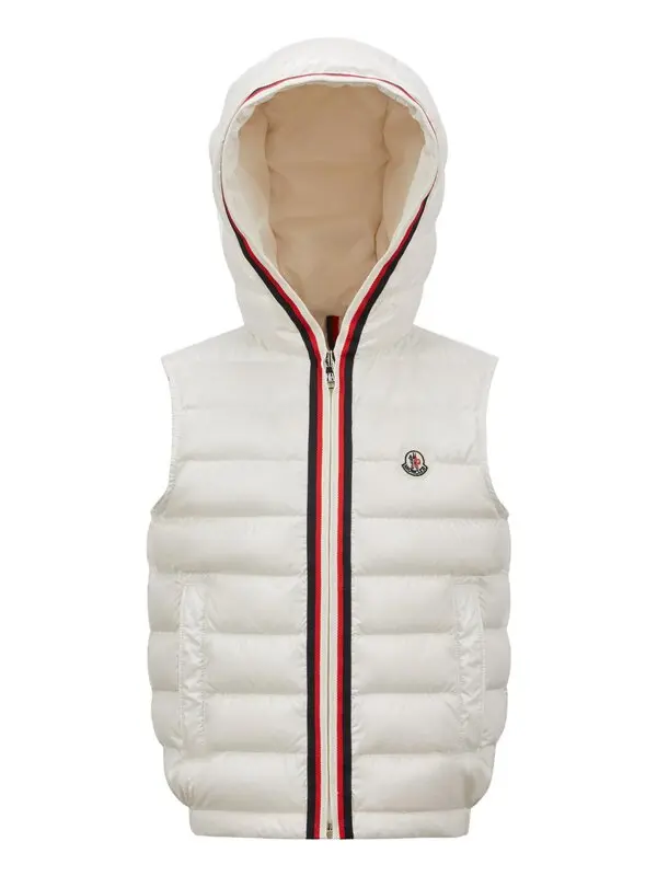 Moncler Dorcas Hooded Down Vest - White