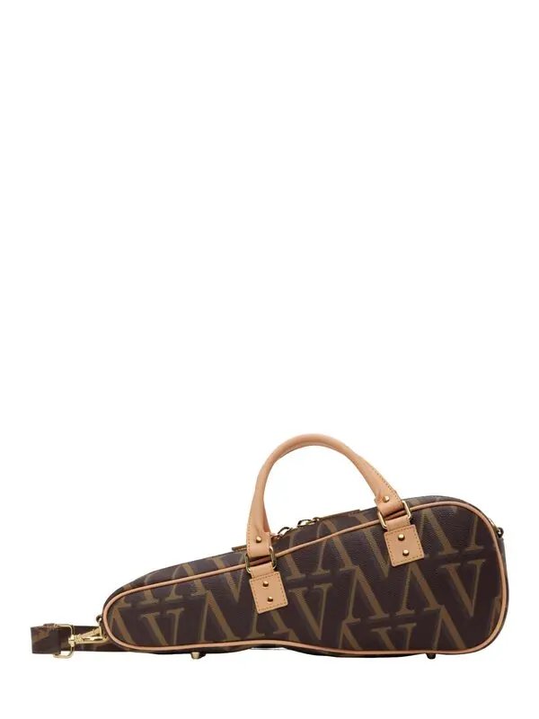 Vaquera Monogram Violin Shoulder Bag - Brown
