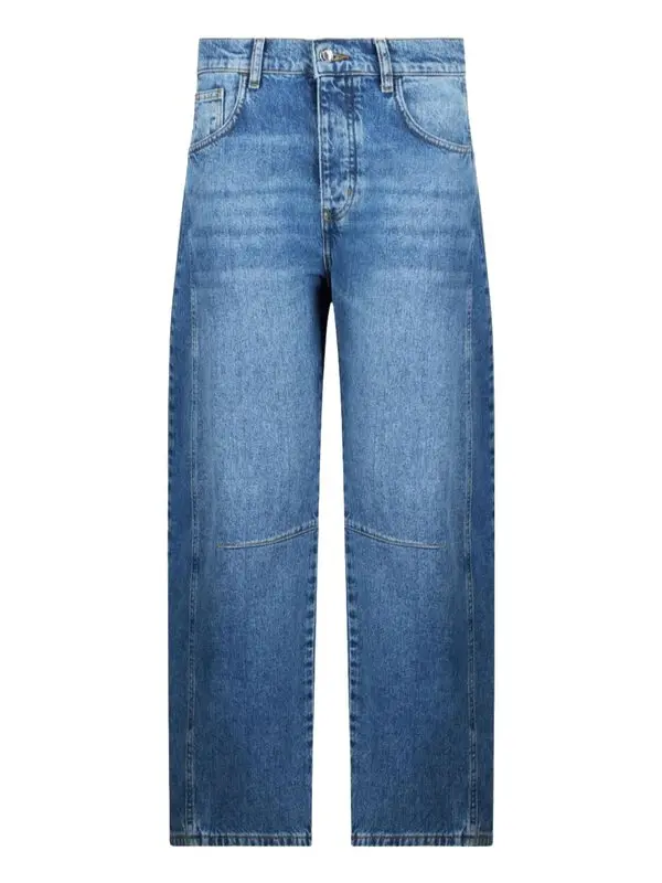 Liu Jo Studded Back-pocket Wide-leg Jeans - Blue Denim