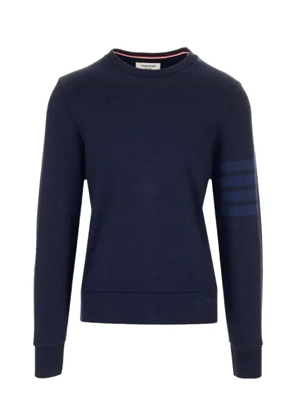 Thom Browne 4-bar Crewneck Sweatshirt - Navy Blue