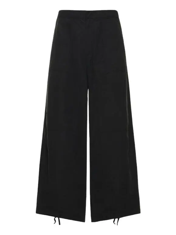 TEN C Cotton-nylon Blend Wide-leg Pants - Black