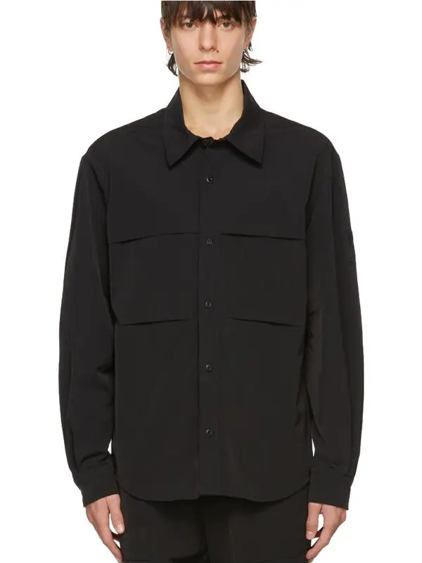 Ami Pouched Long-sleeved Shirt - Black